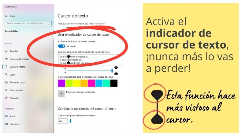 Cómo mantener visible el cursor de texto en tu computadora